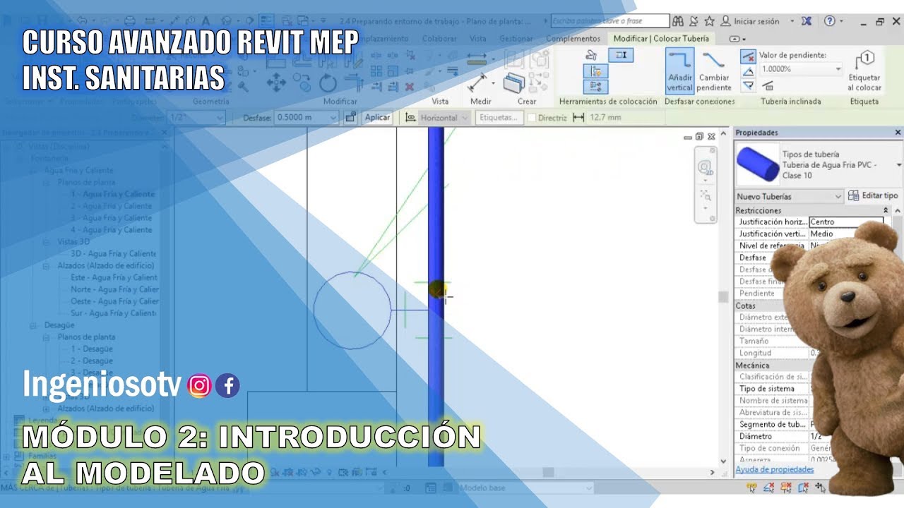 Revit MEP Avanzado - Inst. Sanitarias | Módulo 2: Introducción al modelado MEP