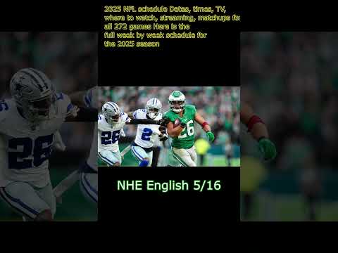 2025 NFL schedule: Dates, times, TV, where to watch, streaming, matchups for all 272 games|Here is t