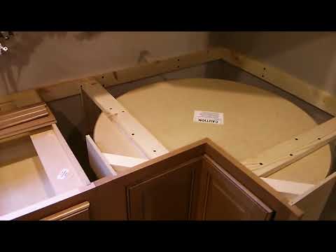 Frameless Lazy Susan Cabinet Install | Kitchen Remodel