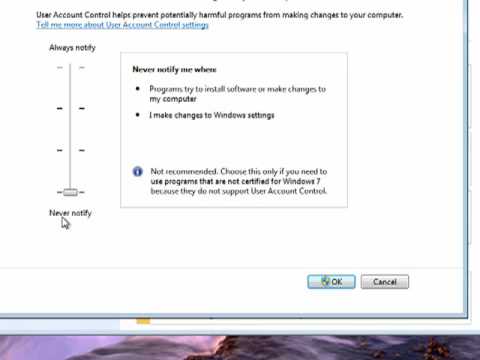User Account Control, UAC is new and improved Win7