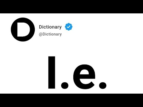 I.e. Meaning In English