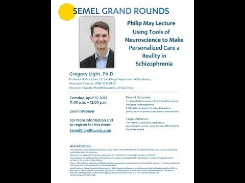 Semel Grand Rounds, 2021-04-13, Dr. Gregory Light