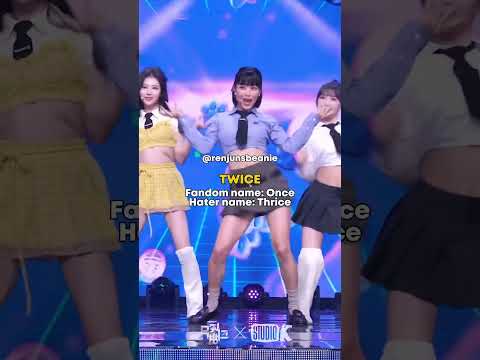 Kpop groups fandom name vs. hater name #fyp #kpop #shorts #wonyoung #aespa #twice #itzy #karina