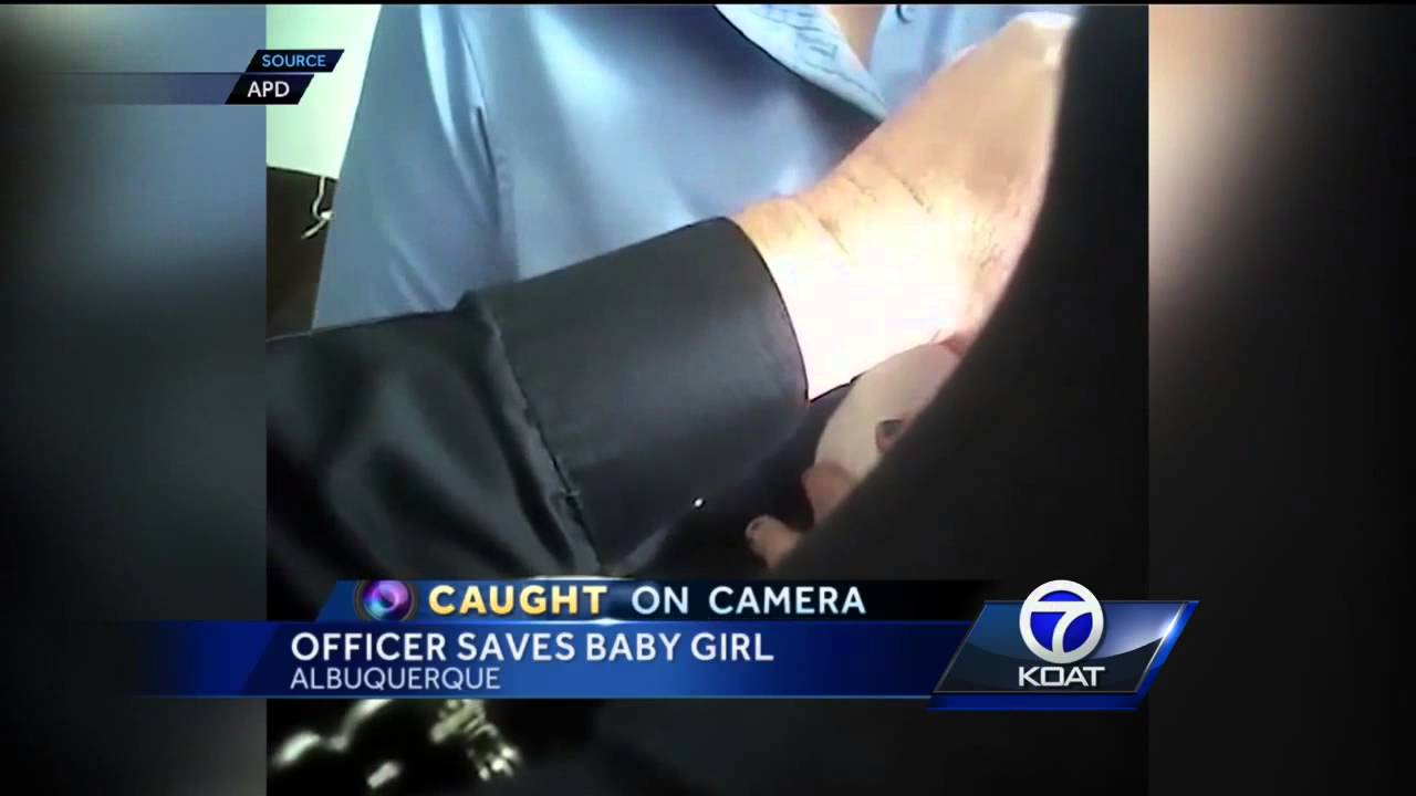 Caught on camera: Officer saves baby girl