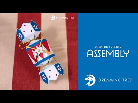 SVG File - Patriotic Cracker - Assembly Tutorial (For Cricut, Silhouette, and ScanNCut)