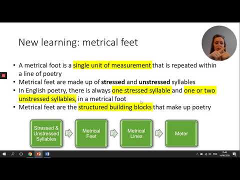 Poetry Revision stressed syllables and meter