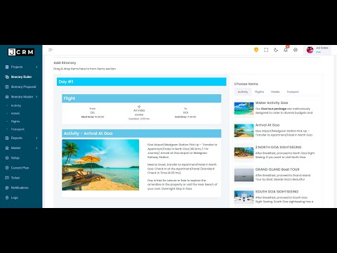 Travel CRM Software | Itinerary Builder | JCRM Introduction 2025