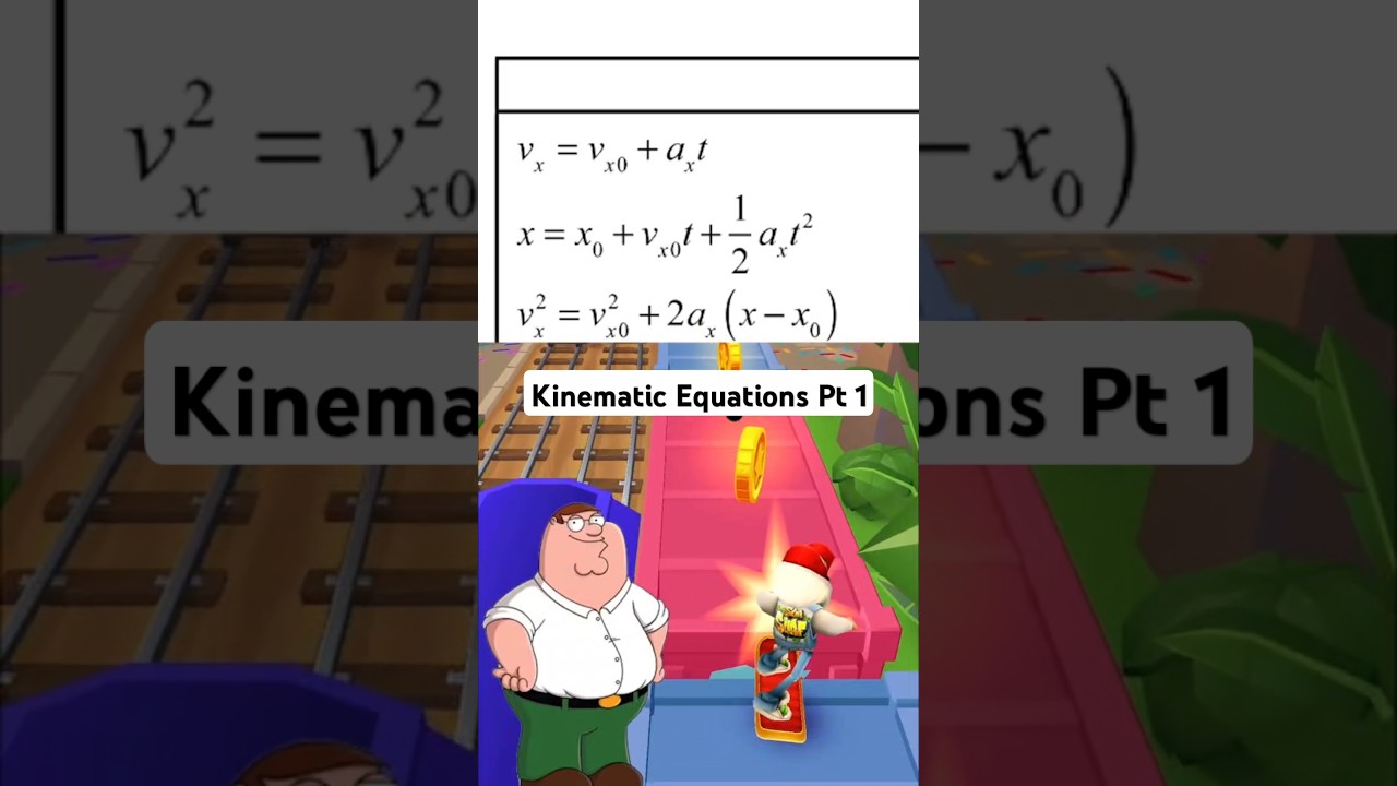 peter griffin tells you all about the three kinematic equations #physics #kinematics #ap #apphysics