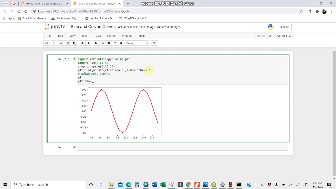 Plotting Simple Sine & Cosine Curves using Python Programming language
