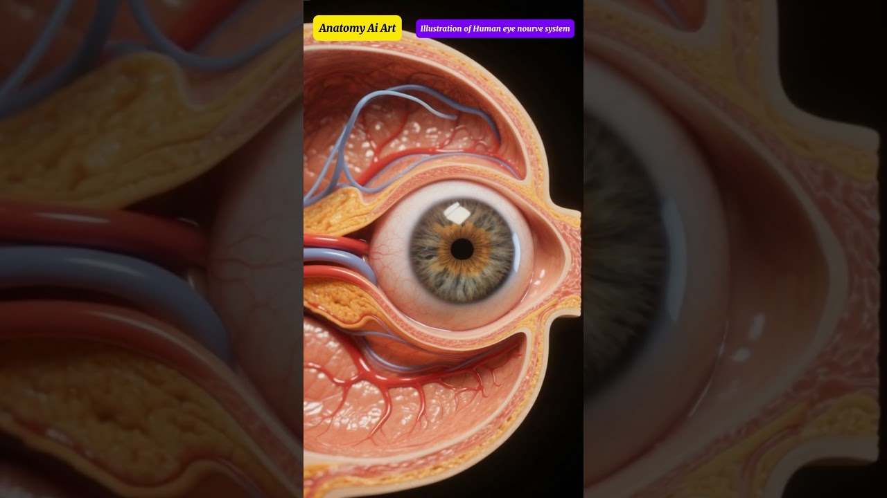 Illustration of Human eye nourve system | Eye Health | Anatomy AI Arts 2