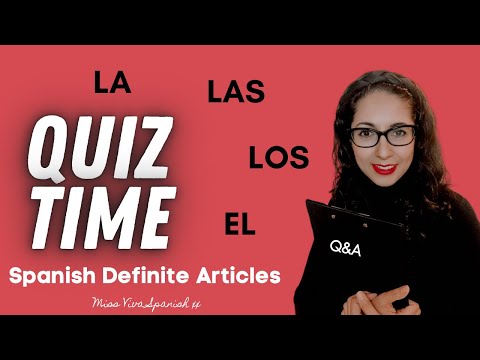 Definite Articles in Spanish Language | Spanish Quiz | Basic Spanish Grammar | GCSE