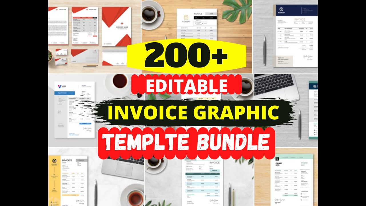 Premium Invoice Template Bundle 2021| Download, Customize, and Send Invoices