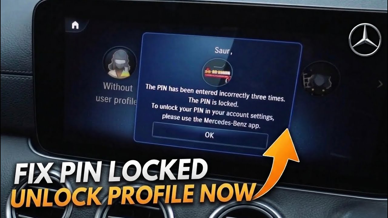 Mercedes PIN Locked? Fix “PIN Entered Incorrectly” Error (MBUX Guide)
