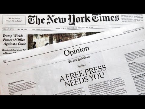 Over Three Hundred Media Outlets Coordinate Op-Eds Countering Trump Rhetoric