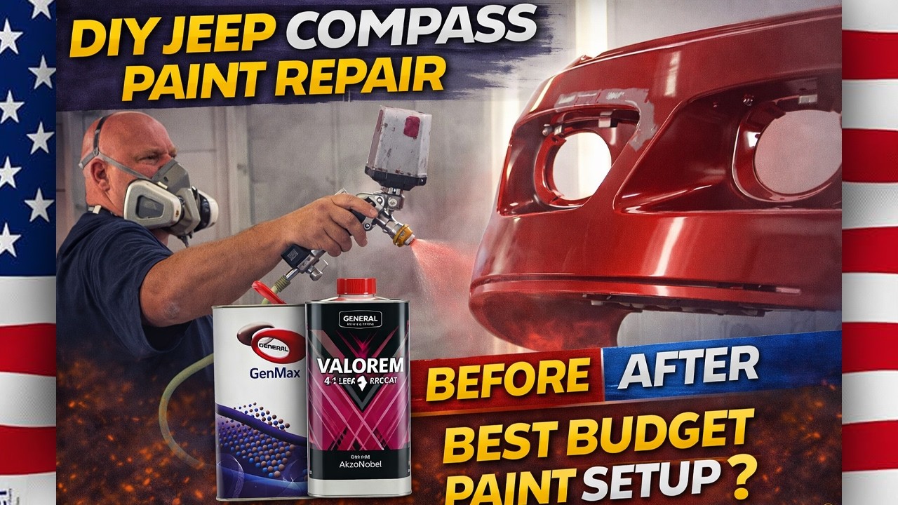 DIY Jeep Compass Paint Repair | Gen Max Basecoat + Valorem 4:1 Clear Coat Review