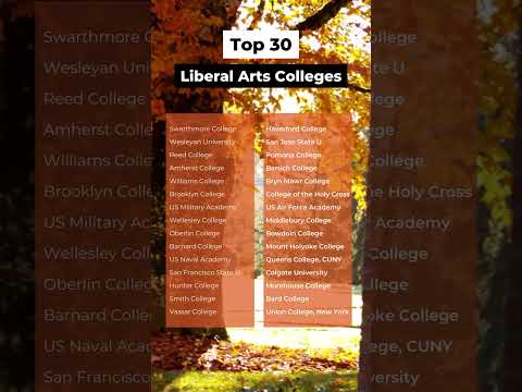 Top 30 Liberal Arts Colleges 2024