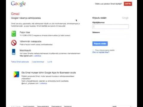 Gmail-tilin luominen lokakuu 2012