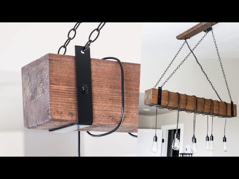 DIY Metal Brackets for a Farmhouse Beam Chandelier