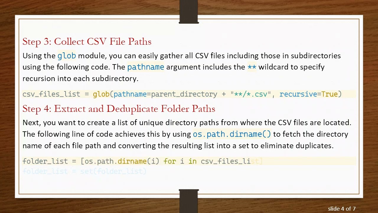 Extracting CSV Files from Subdirectories in Python