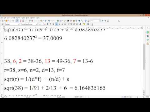 Square Root of Imperfect Squares
