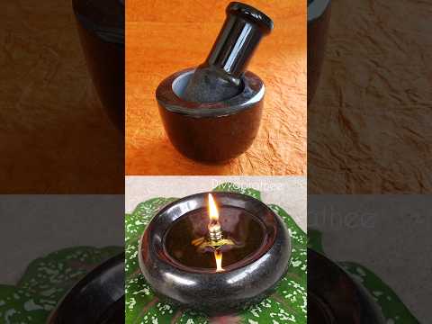 Granite Diya 🪔/Mortar and Pestle for grinding herbs and spices To order DM/WhatsApp @ +91 8754341007