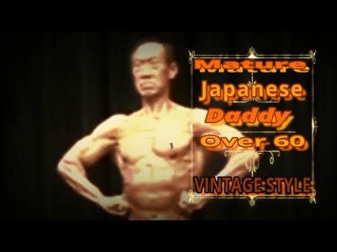 Old man,mature daddy,Japanese old man bodybuilding,Silver daddy, mature daddy fitness,fit grandpa