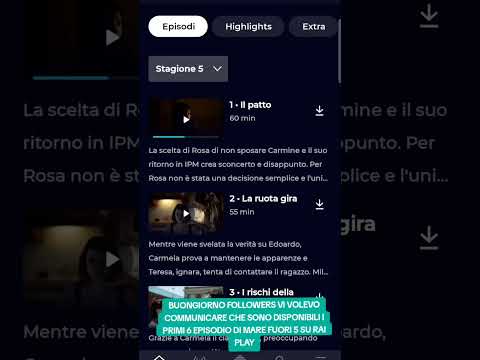 ANNUNCIO SONO DISPONIBILI I PRIMI 6 EPISODI DI MARE FUORI 5 SU RAI PLAY