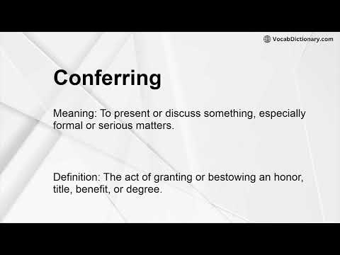 Conferring Meaning