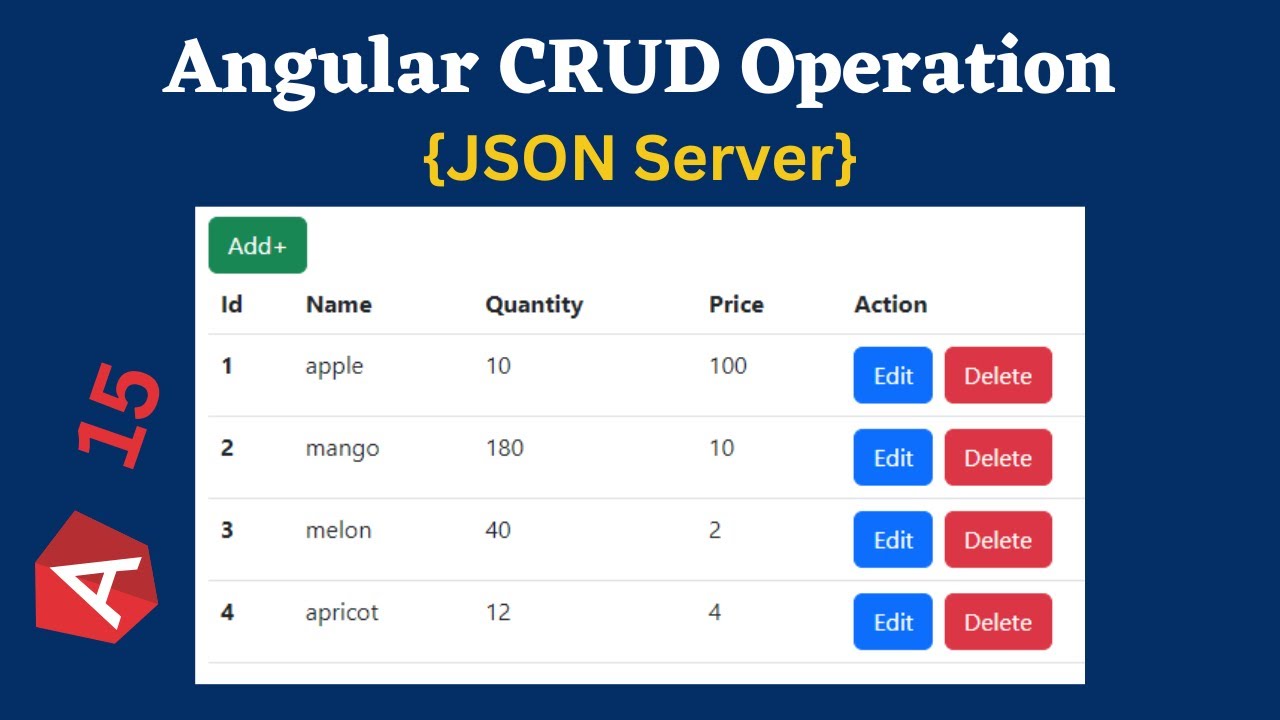 Angular 15 CRUD Operations with JSON Server