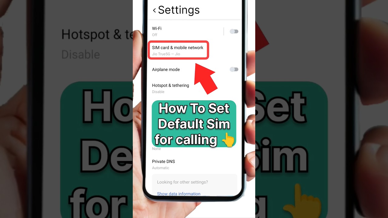 How To Set Default Sim For calling #shorts #ytshorts #simcards #viralvideo #viralshorts #viral