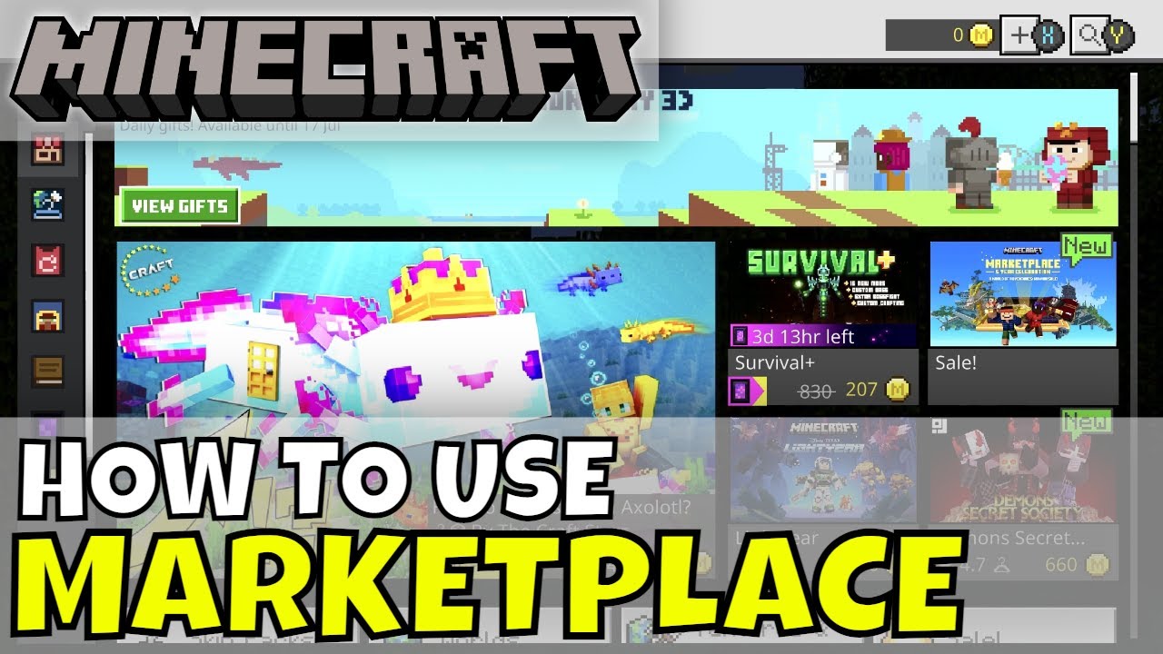 Minecraft How to Use Marketplace