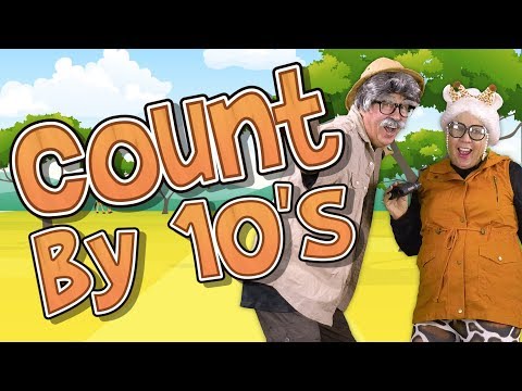 Count to 100 by 10s | Grandma and Grandpa Go on a Safari! | Jack Hartmann