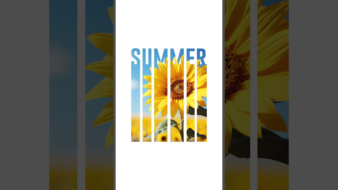 Summer Typography Poster design in Adobe Illustrator