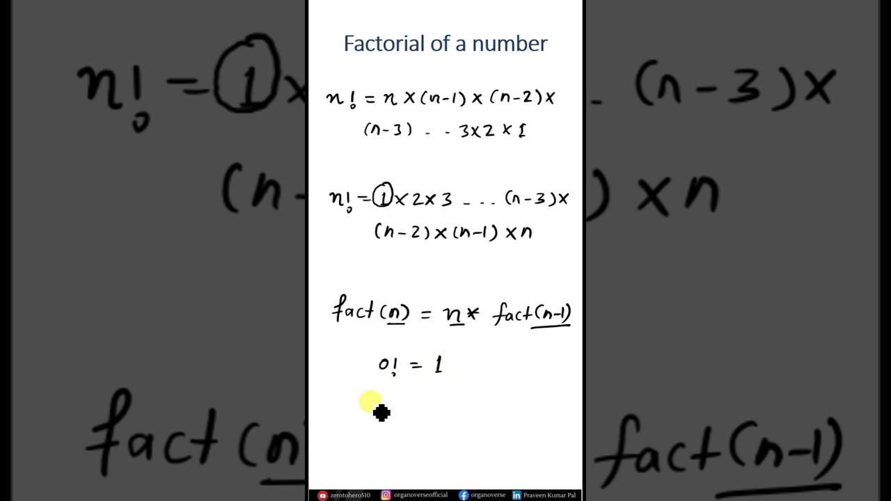 #102- Program for Factorial [Part-2] in python | Python Tutorial | Praveen Kumar