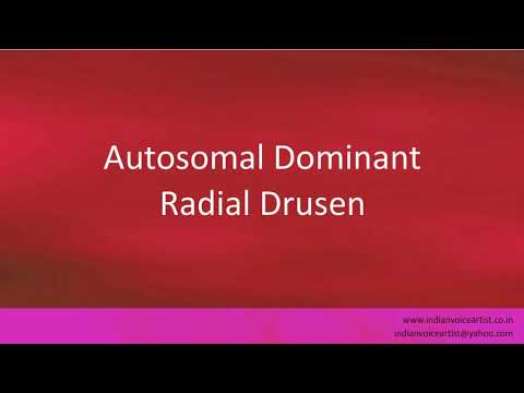 Pronunciation of the word(s) "Autosomal Dominant Radial Drusen".