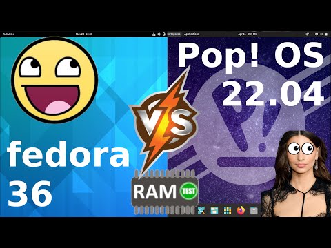Fedora 36 vs Pop OS 22.04: RAM Usage