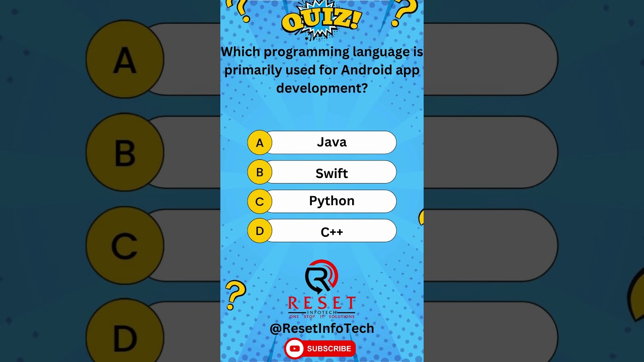 Which programming language is primarily used for Android app development?#googleplayconsole
