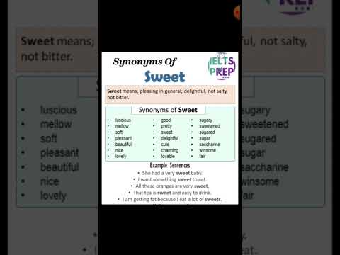 Synonyms of Sweet ll IELTS vocabulary