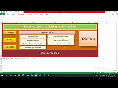 Cara Penyusunan RKAS ARKAS 2024 Dengan Aplikasi Excel