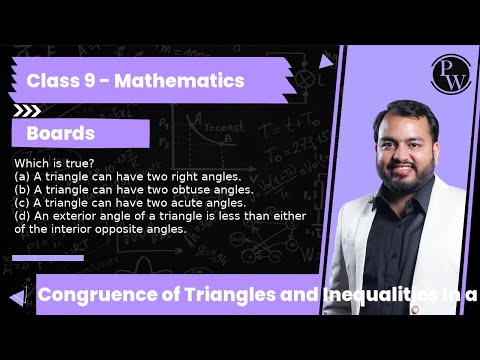 Which is true? (a) A triangle can have two right angles. (b) A triangle can have two obtuse angle...
