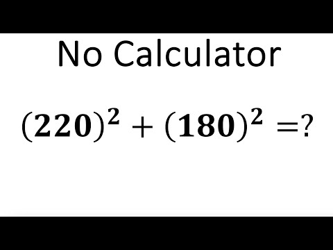 No Calculator 04 | Simplify 220^2+180^2