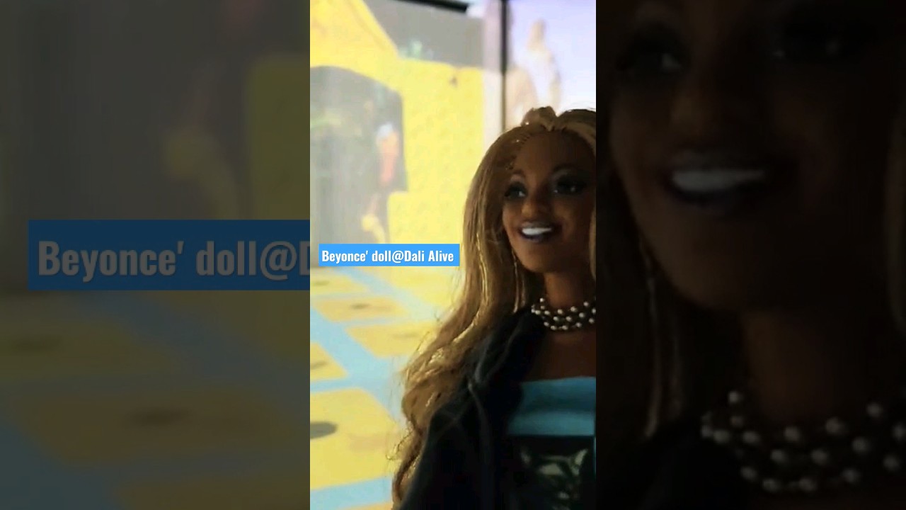 Beyonce doll visits Dali Alive exhibition #barbie #toys #art #beyonce #doll #dali