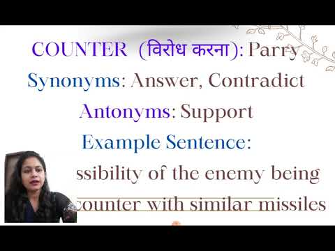 Counter Meaning in Hindi: Synonyms,Antonyms