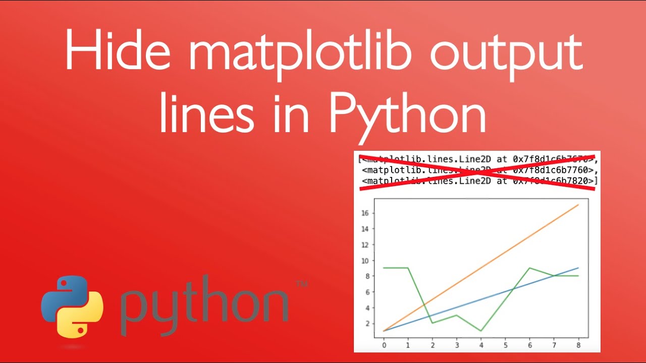 Hide matplotlib output lines in Python