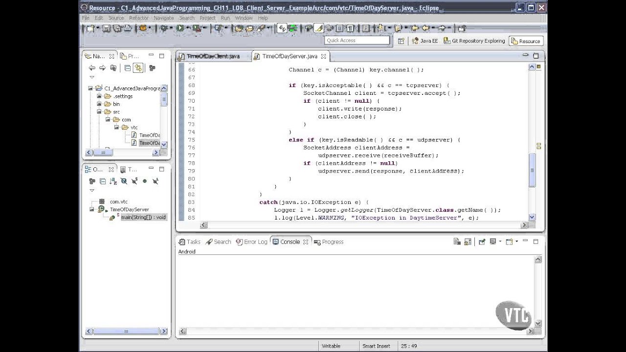 VTC Player   Advanced Java Programming Java SE 7, Client Server Example