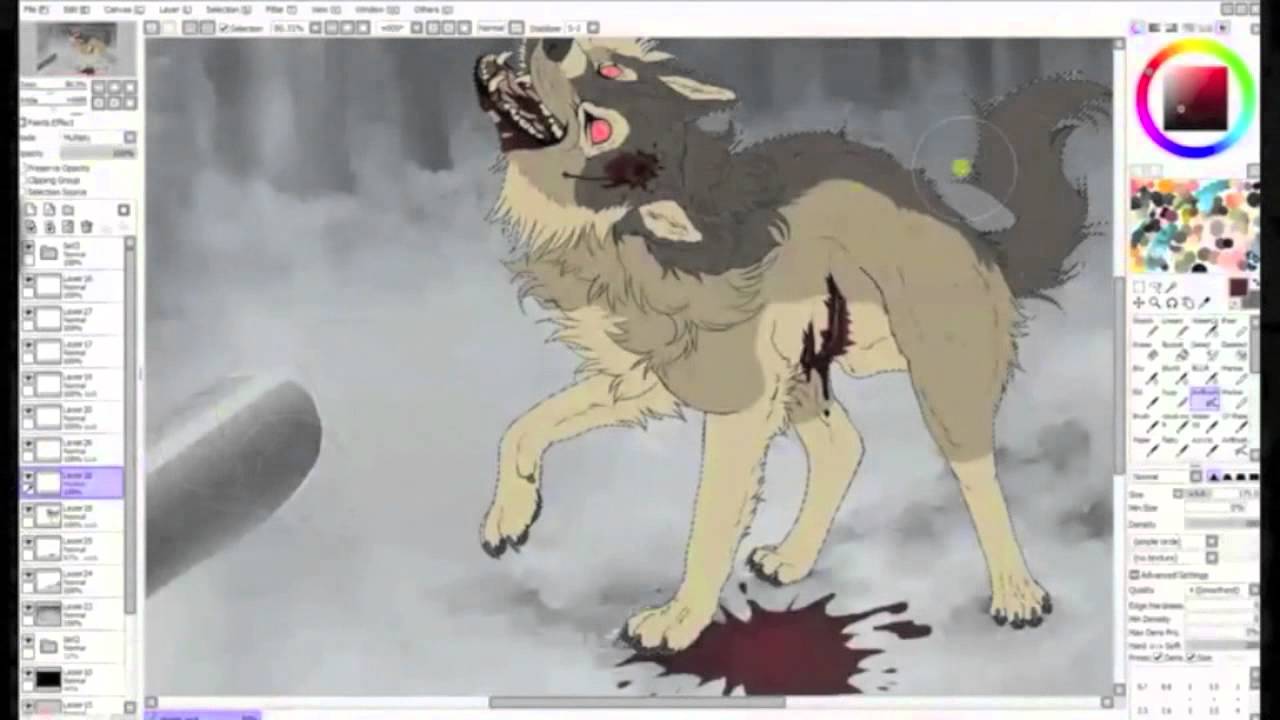 One Foot In The Grave - Wolf Speedpaint