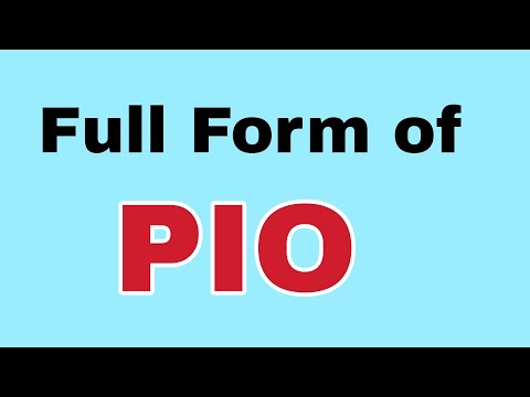 PIO Full Form/ PIO ka meaning ya matlab