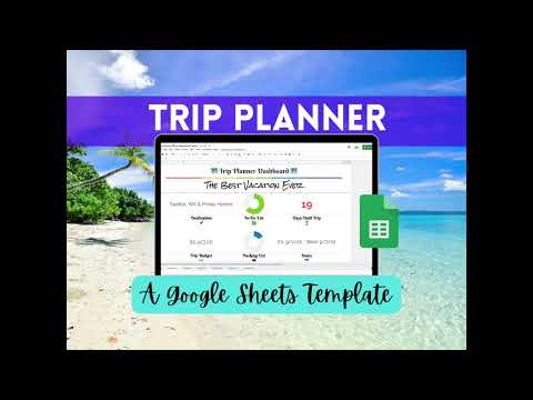 Trip Planner 🗺️ | Google Sheets Template | Tutorial