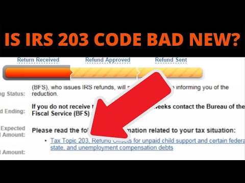 WHAT THIS " IRS CODE 203 " MESSAGE MEANS ABOUT YOUR 2022 TAX REFUND?