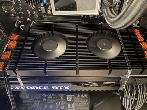 GPU Backplate Heatsink With Dual Fan For RTX 3090/3080 VRAM Temp